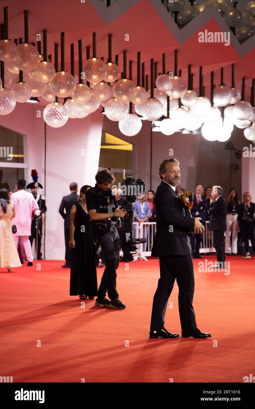 Peter Sarsgaard poses with the Best Actor Award for 'Memory' at the ...