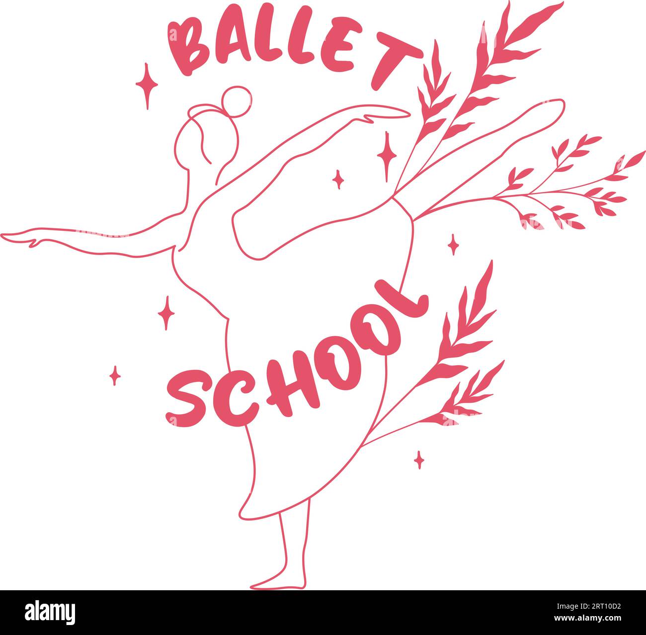 Dance school, ballet lessons and classes vector Stock Vector Image ...