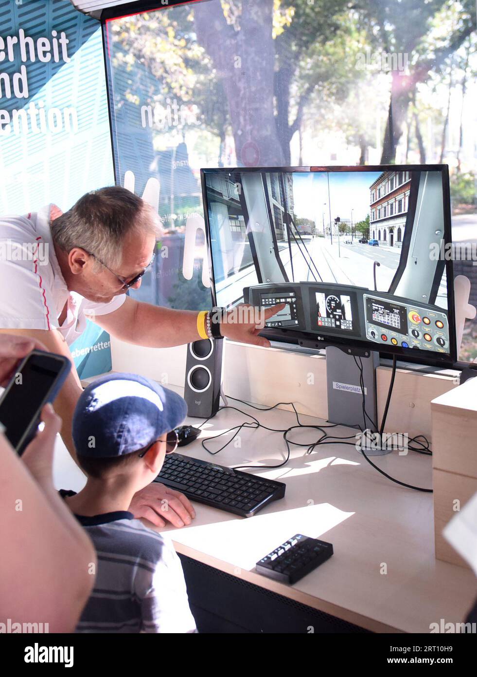 Vienna, Austria. 9th Sep, 2023. A kid experiences a tram driving ...