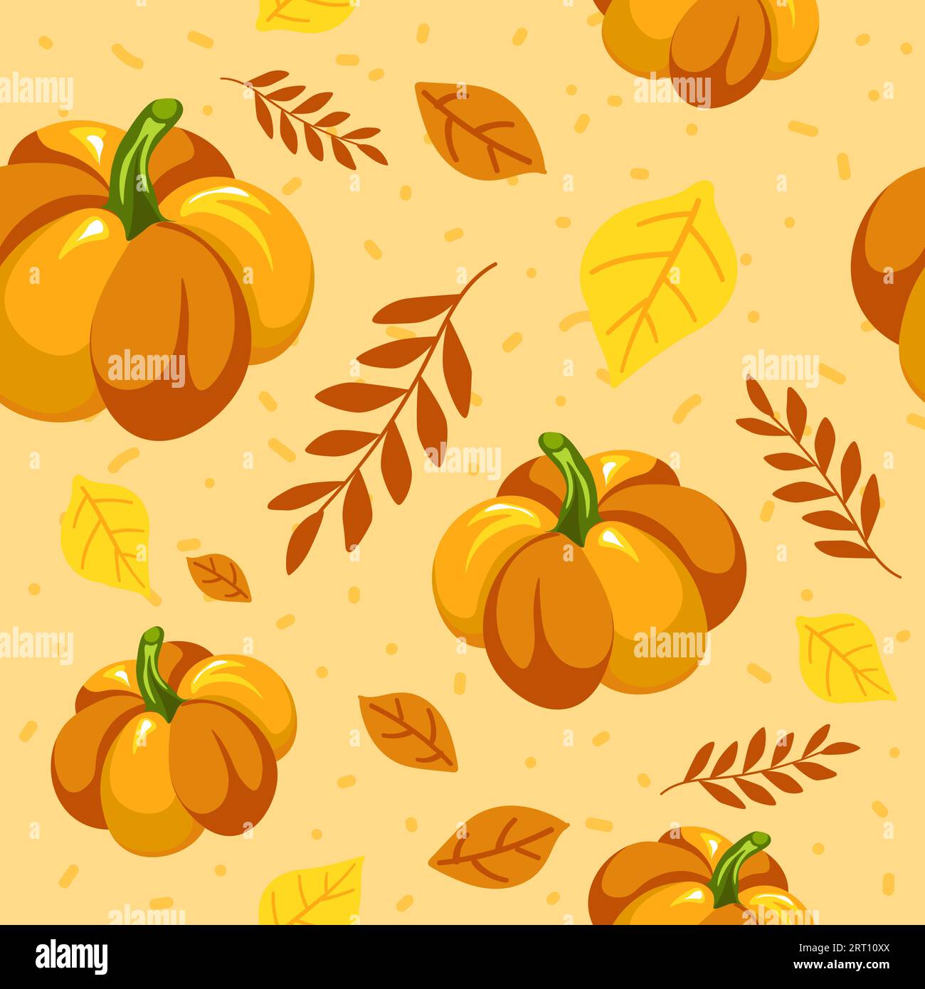 Fall trees with pumpkins Stock Vector Images - Alamy