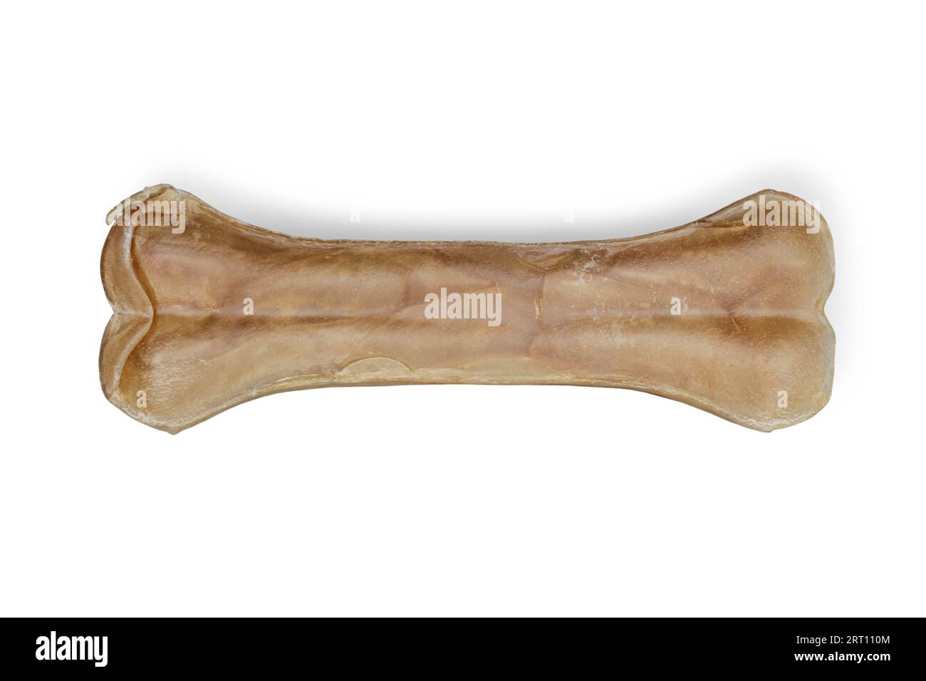 Dog treat. Bone rolled from dried animal veins isolated on white ...