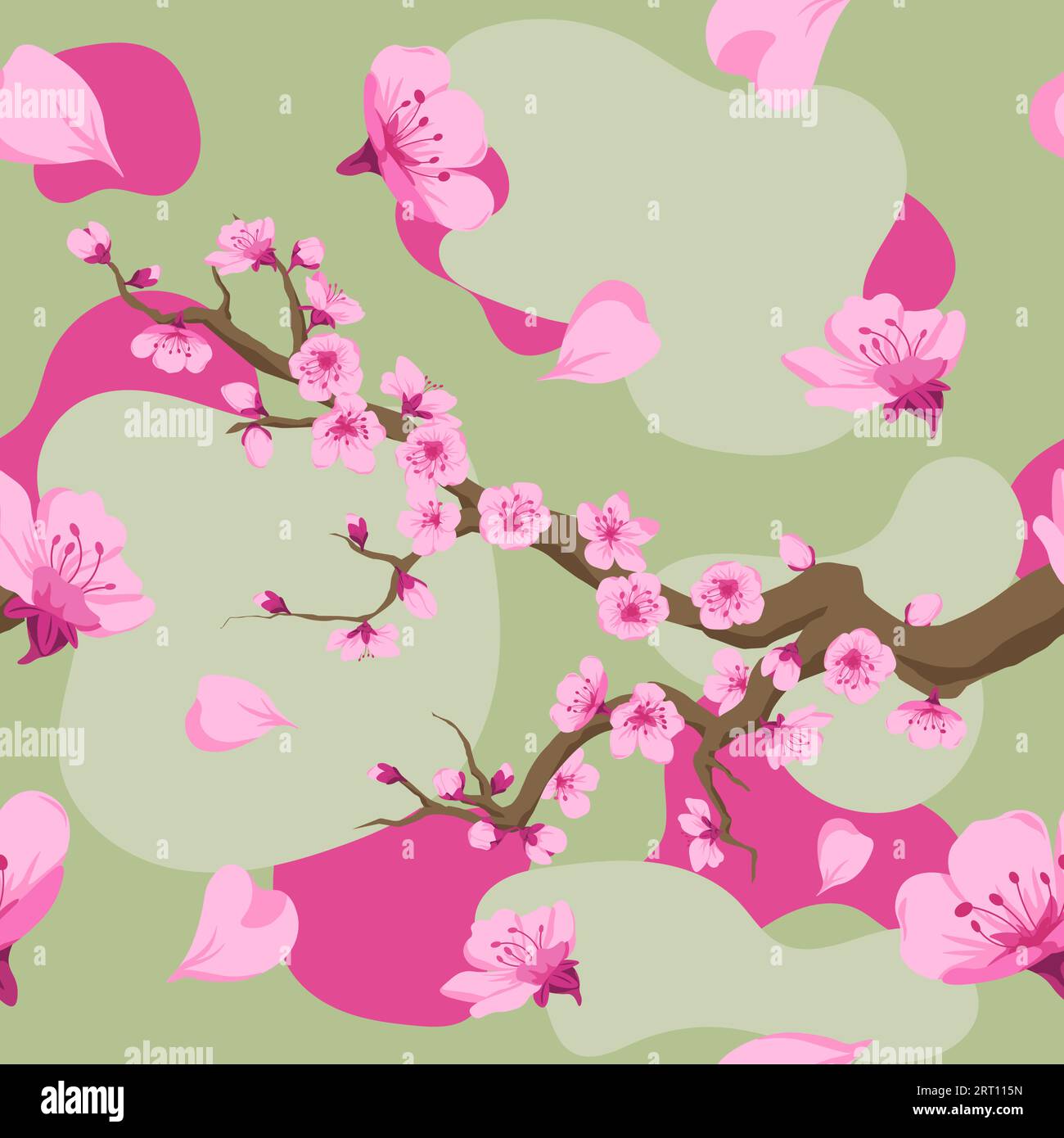 Park blossom sakura flower Stock Vector Images - Alamy