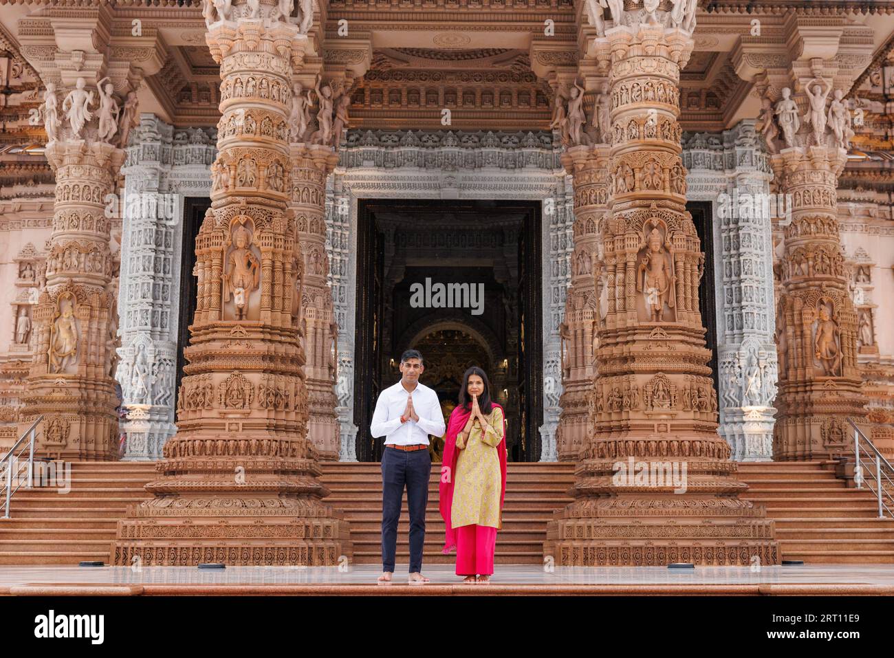 Prime Minister Rishi Sunak and his wife Akshata Murty during a visit to ...