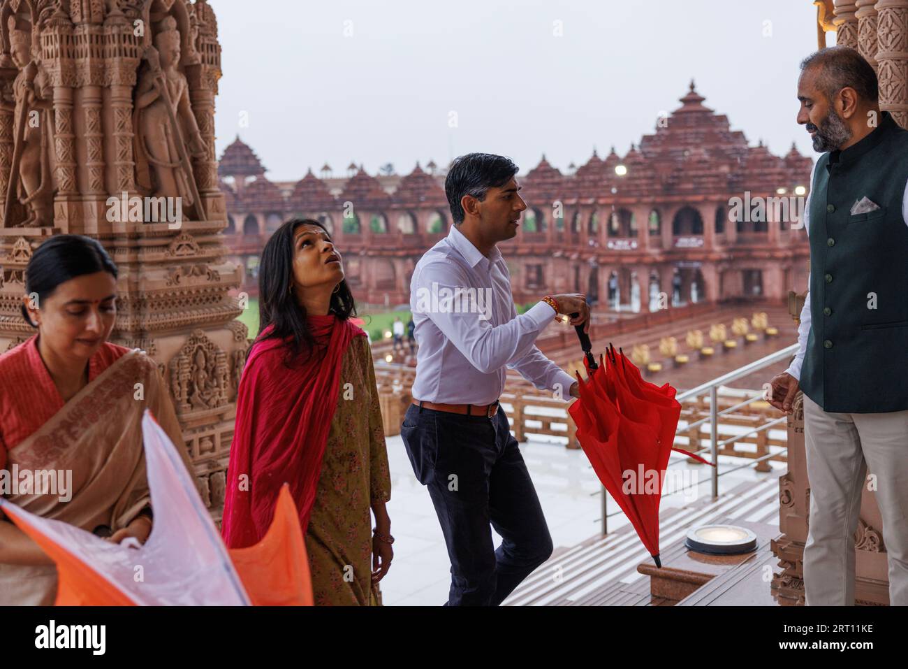 Prime Minister Rishi Sunak and his wife Akshata Murty during a visit to ...