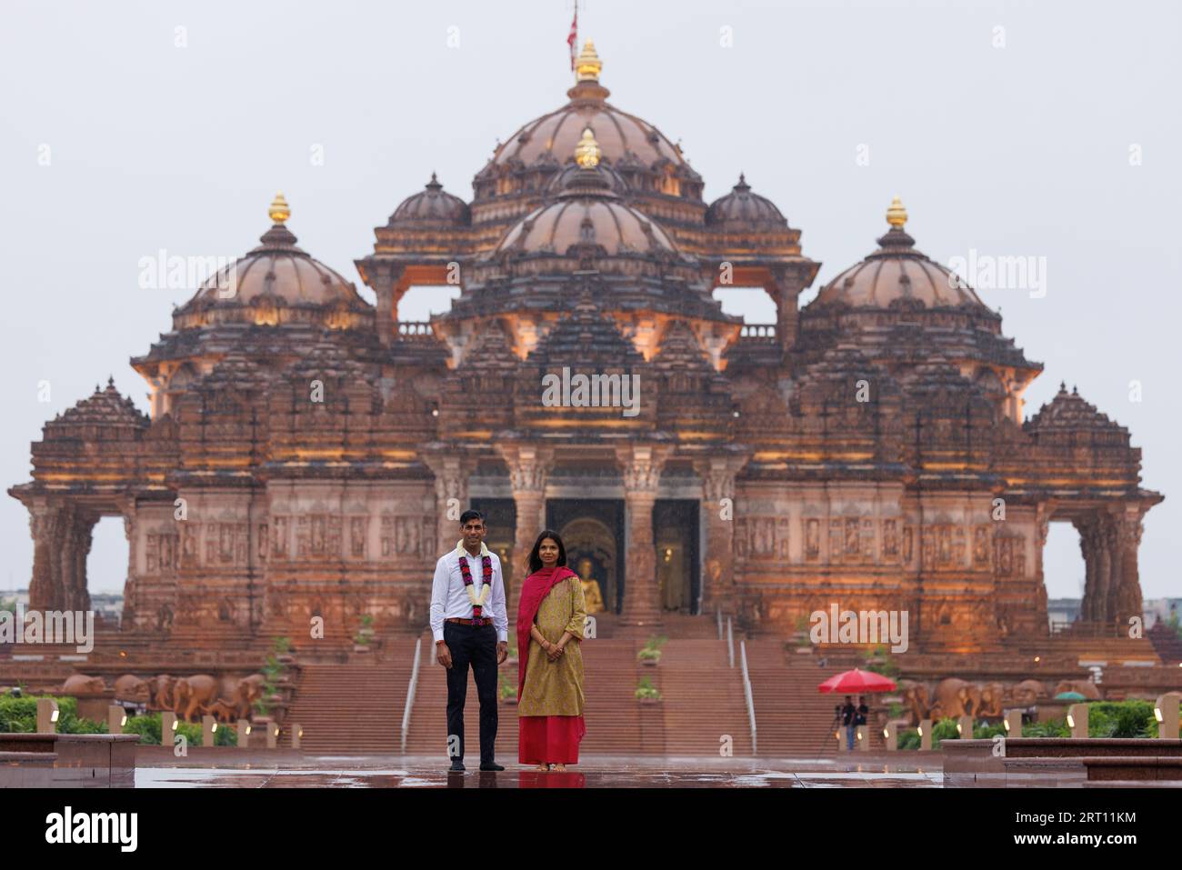 Prime Minister Rishi Sunak and his wife Akshata Murty during a visit to ...