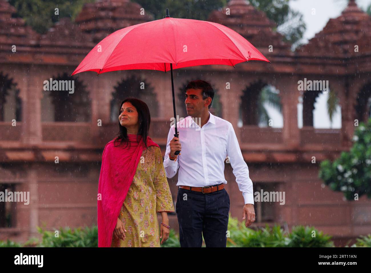 Prime Minister Rishi Sunak and his wife Akshata Murty during a visit to ...