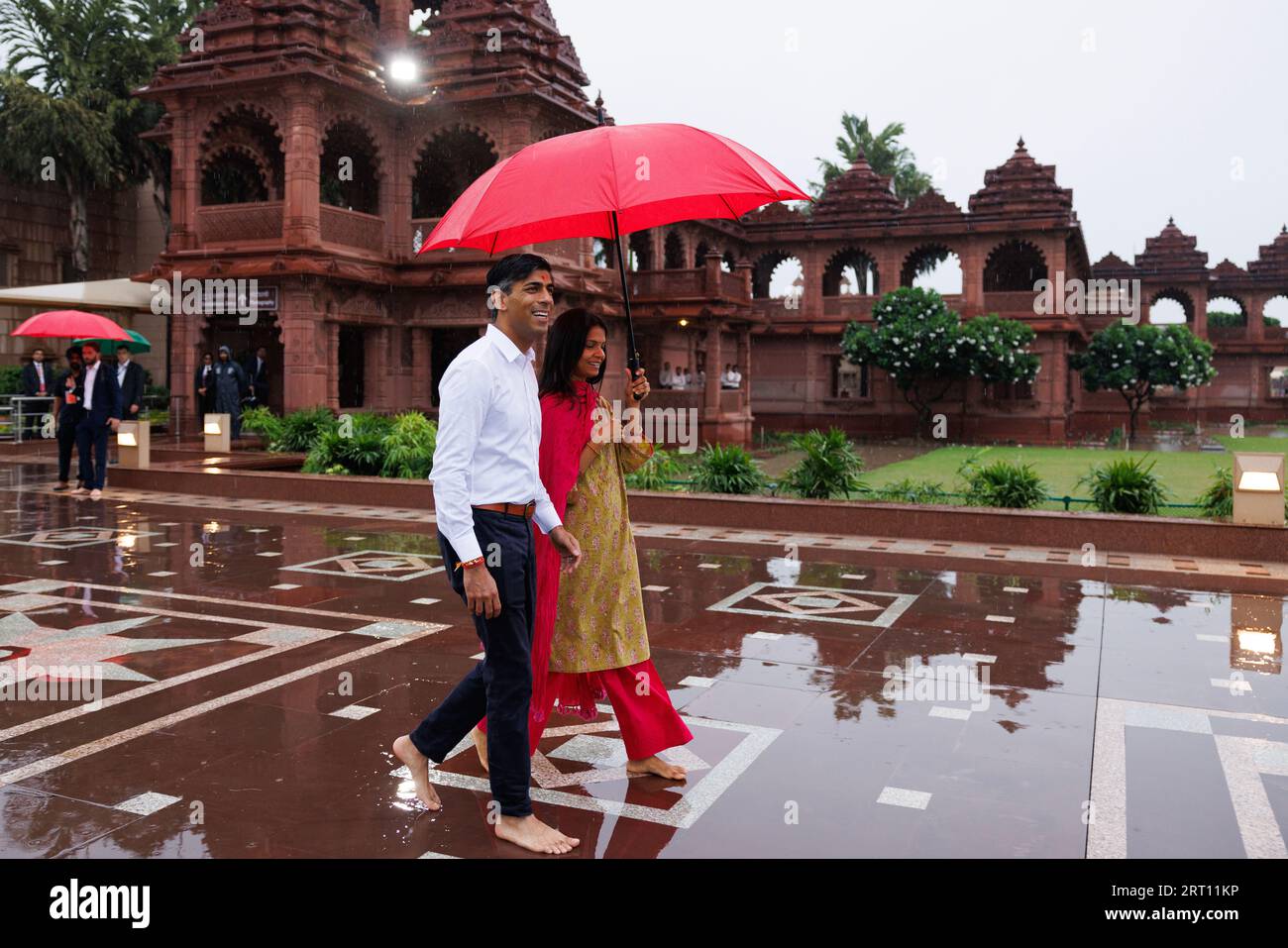 Prime Minister Rishi Sunak and his wife Akshata Murty during a visit to ...