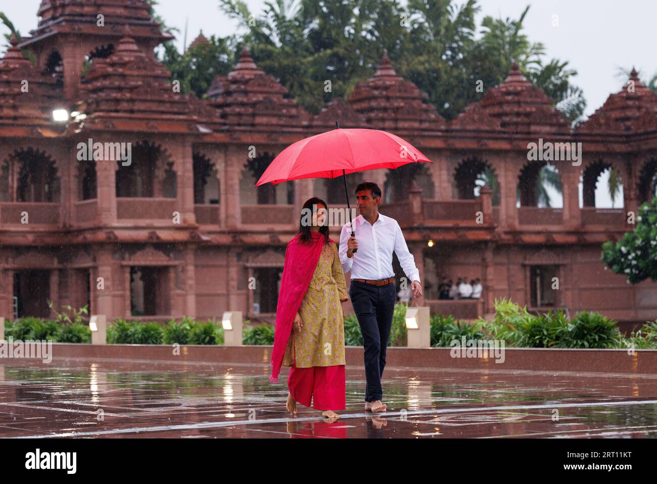 Prime Minister Rishi Sunak and his wife Akshata Murty during a visit to ...