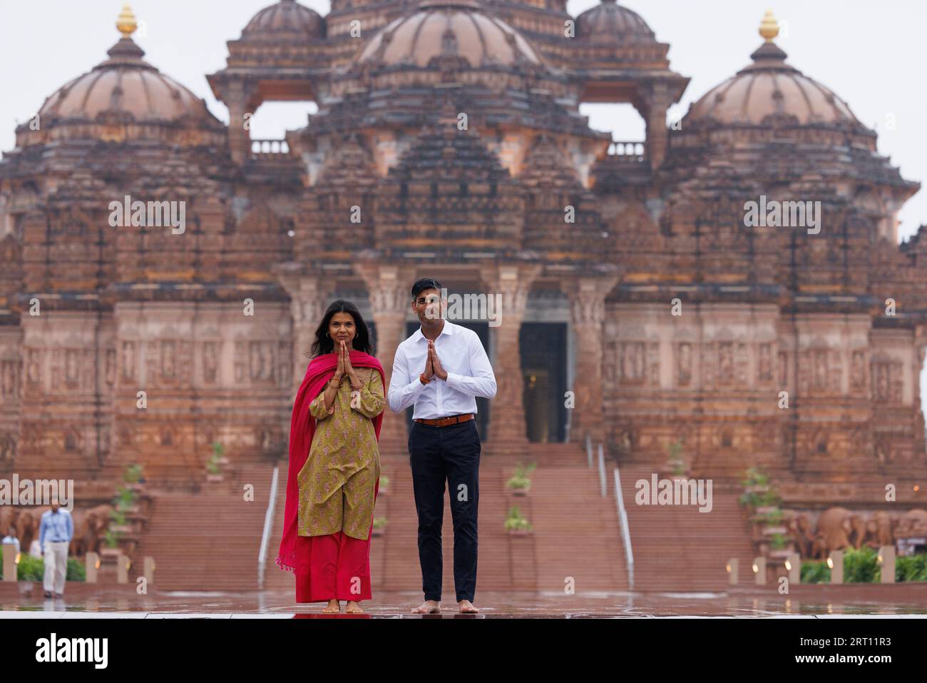 Prime Minister Rishi Sunak and his wife Akshata Murty during a visit to ...