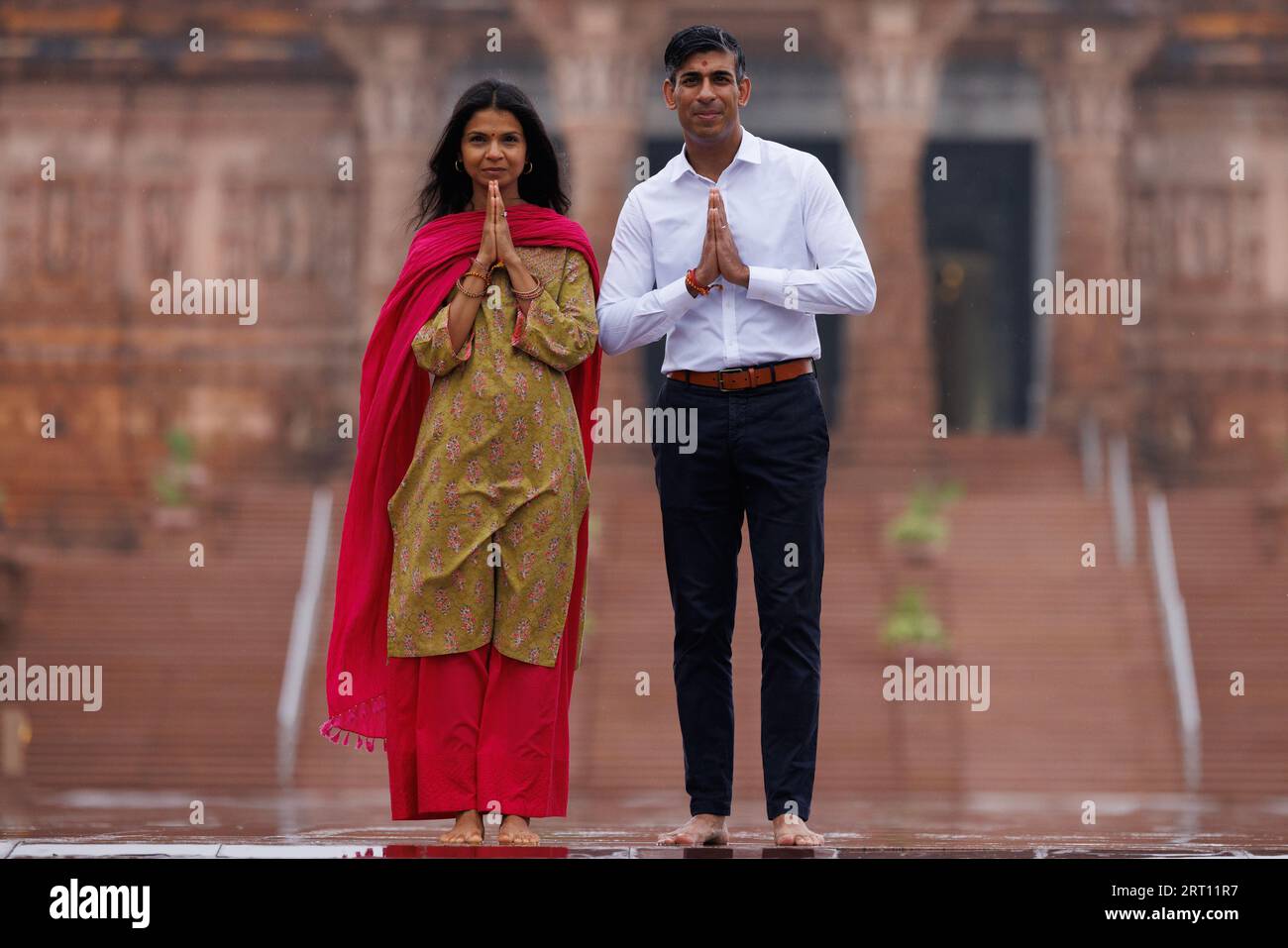 Prime Minister Rishi Sunak and his wife Akshata Murty during a visit to ...
