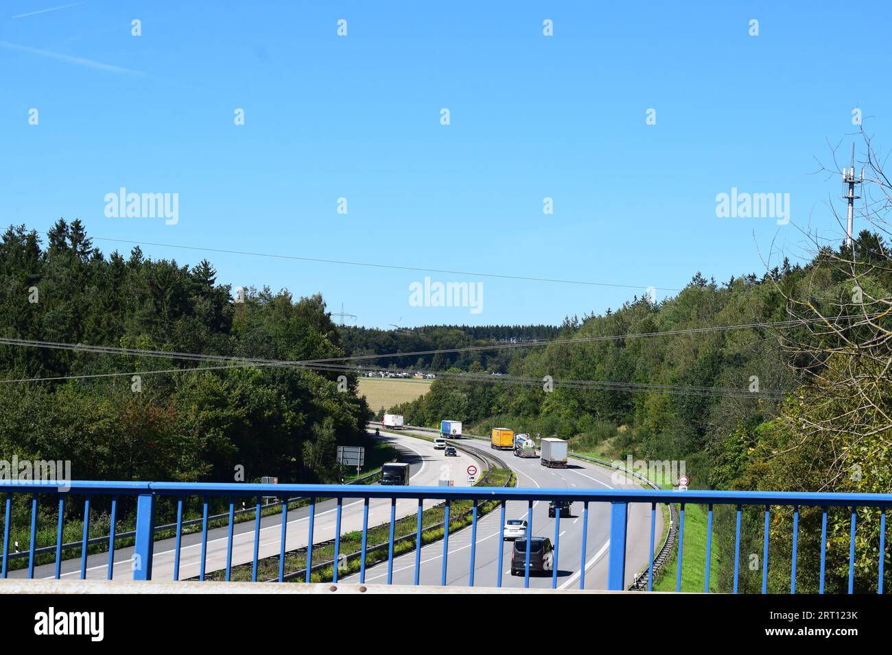 Autobahn in Germany, light traffic Stock Photo - Alamy