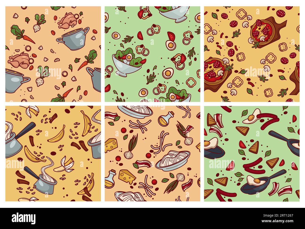 Background decoration design with meal elements Stock Vector Image ...