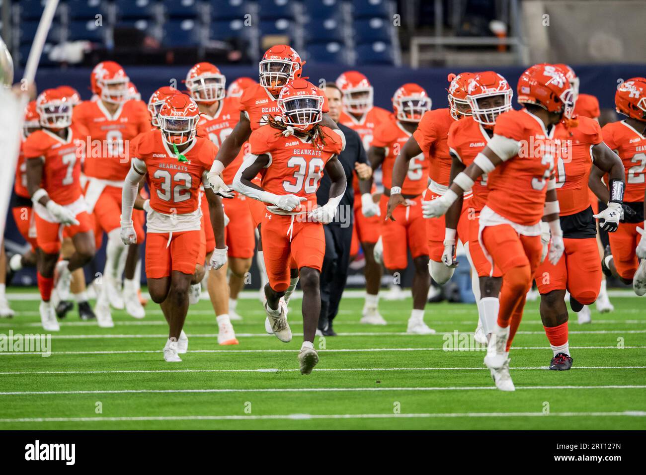 Houston, TX, USA. 9th Sep, 2023. The Sam Houston State Bearkats team ...