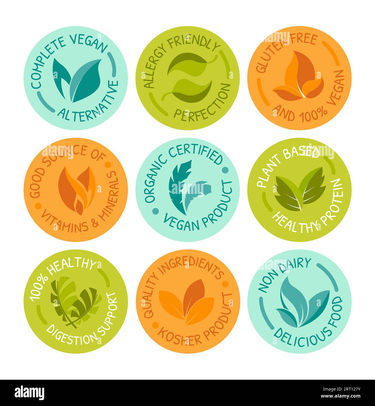 Food allergy flat design Stock Vector Images - Alamy