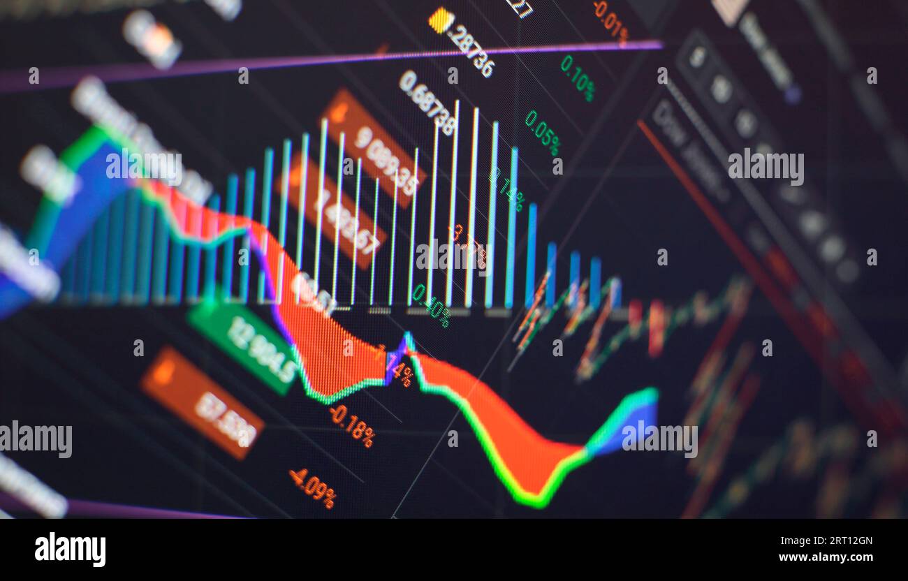 Economy trends background for business idea and all art work design ...