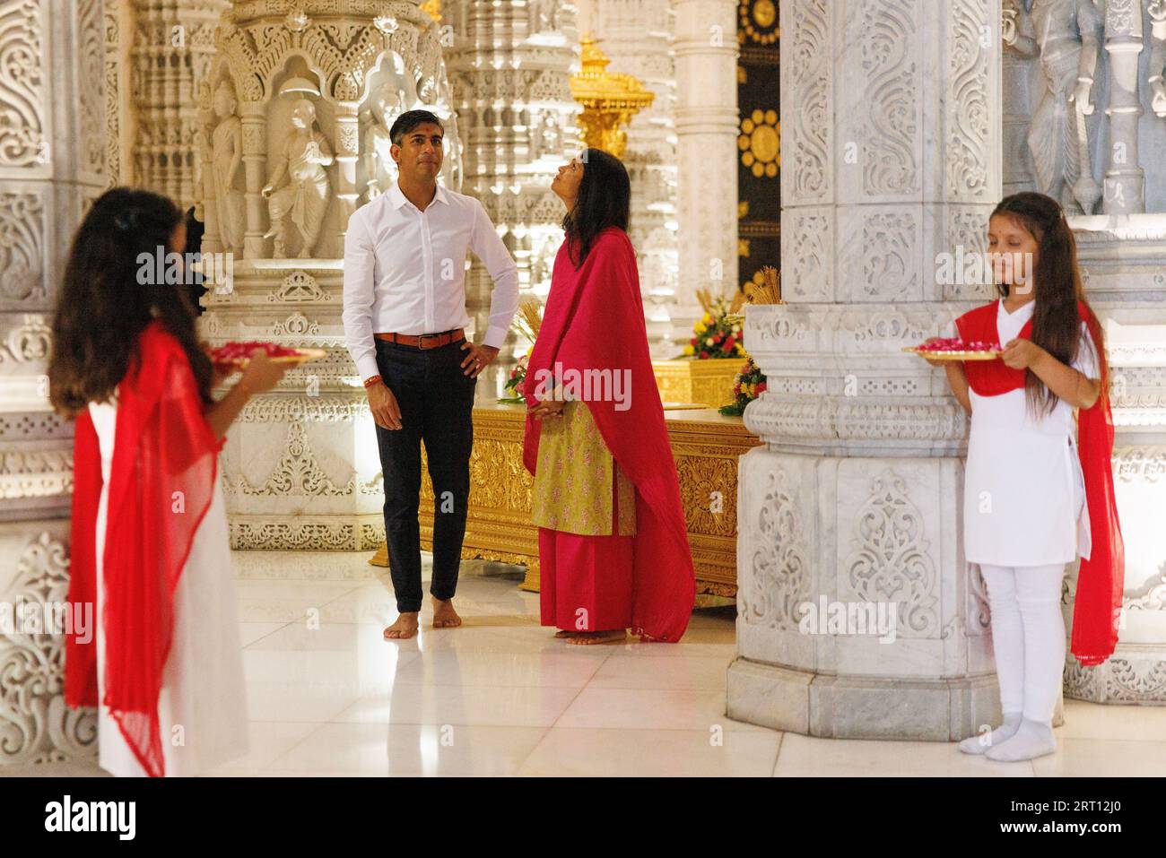 Prime Minister Rishi Sunak and his wife Akshata Murty during a visit to ...