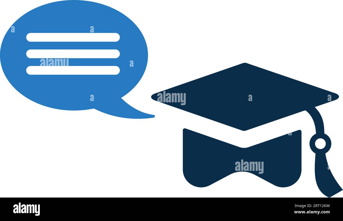 Education Chat icon. Stunning design suitable for web, print media ...