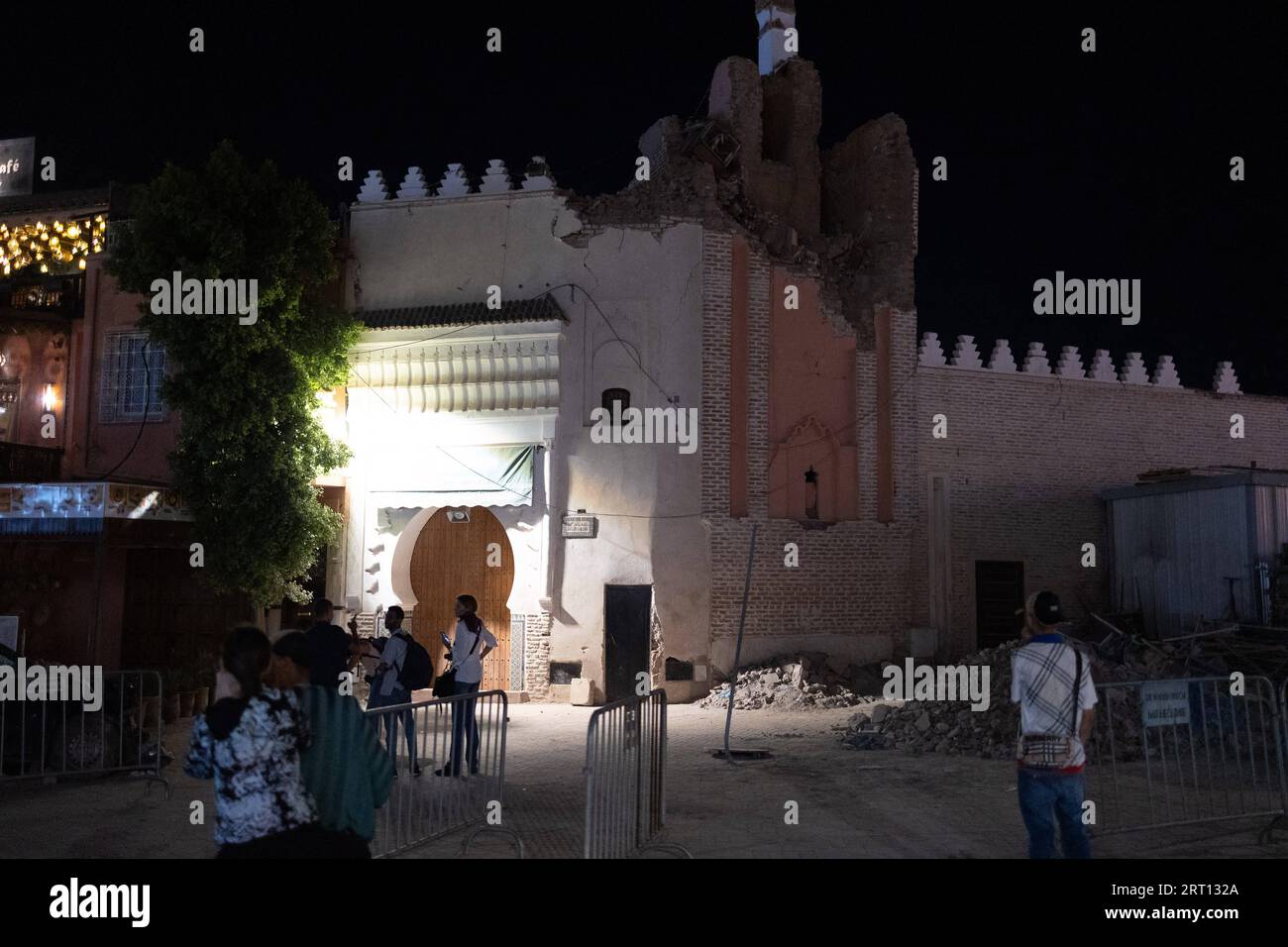 Marakkesh, Morocco. 10th Sep, 2023. Damaged Kharbouch Mosque around the ...