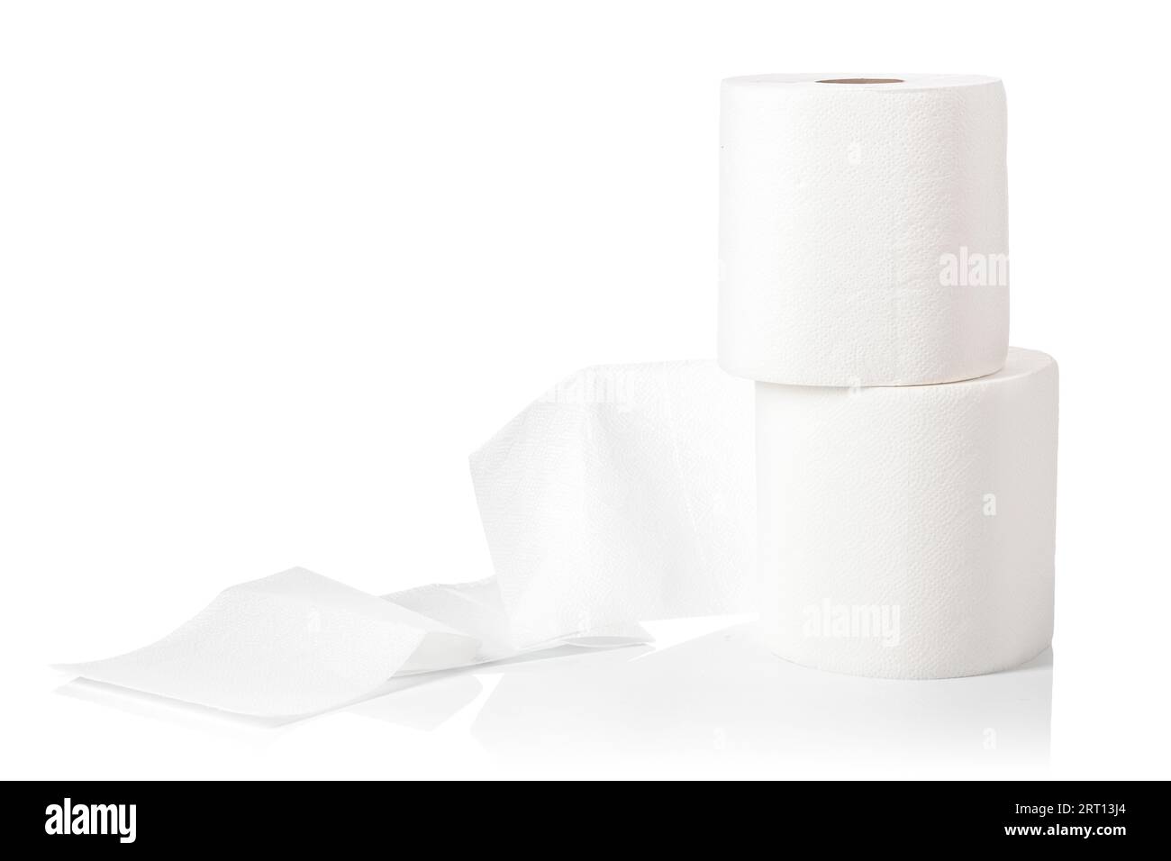 Rolls of paper towels are isolated on a white background Stock Photo ...