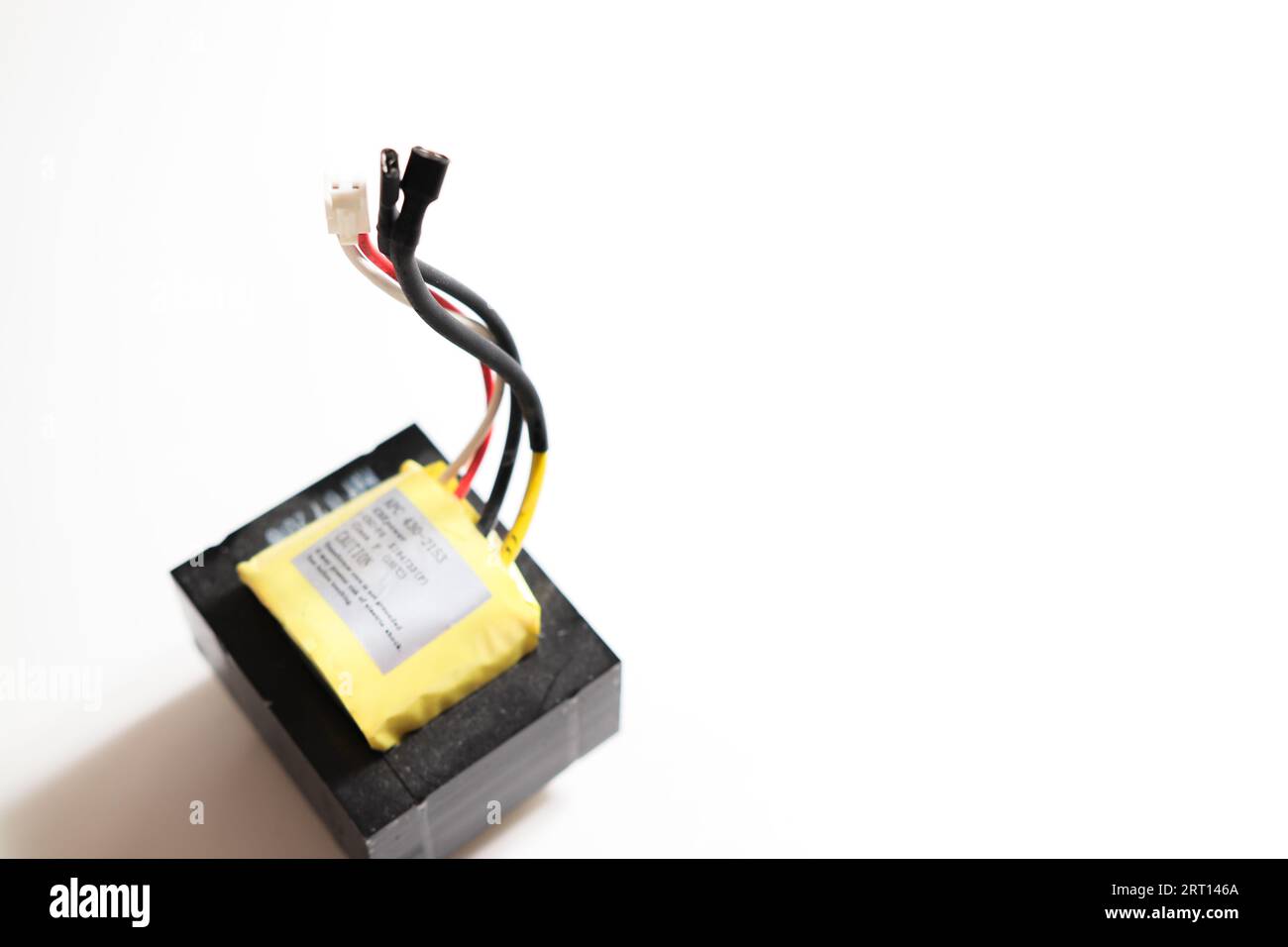 Electrical transformer on white background. Inverter UPS for power ...