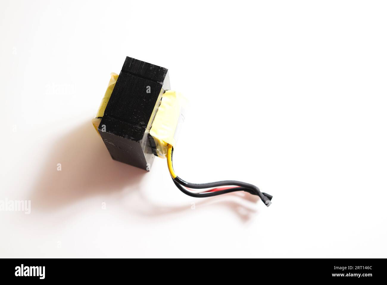 Electrical transformer on white background. Inverter UPS for power ...