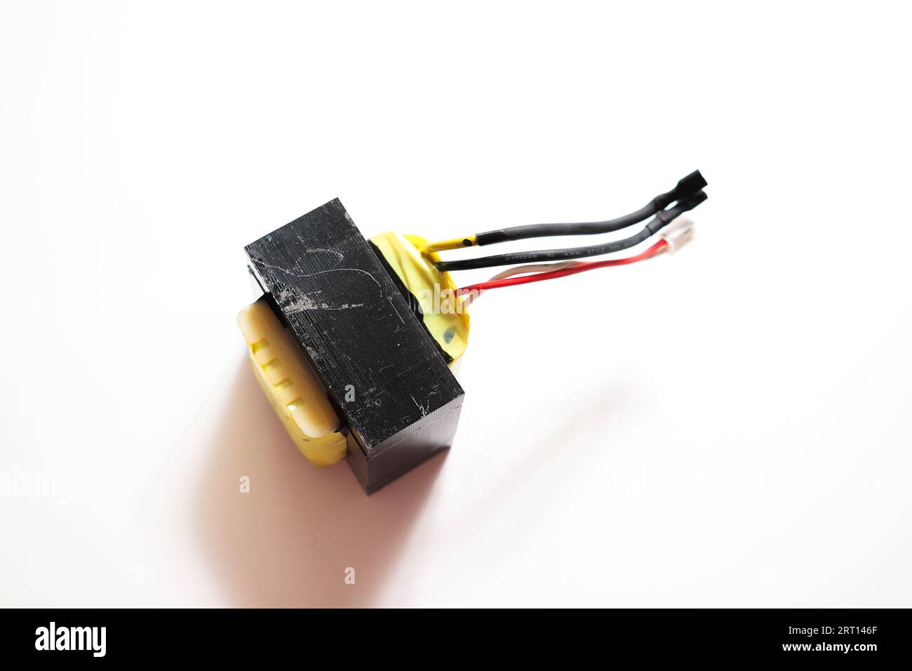 Electrical transformer on white background. Inverter UPS for power ...