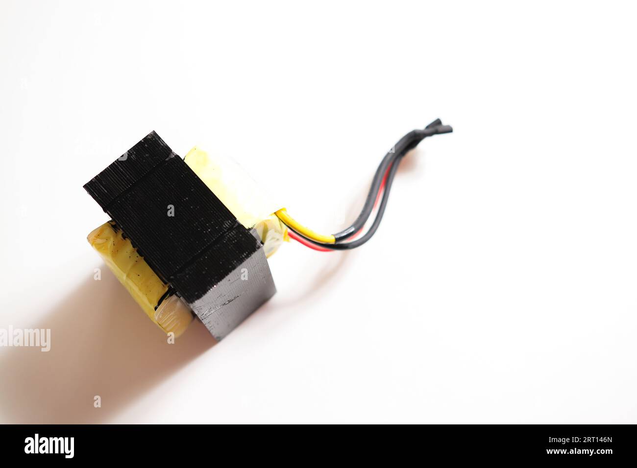 Electrical transformer on white background. Inverter UPS for power ...