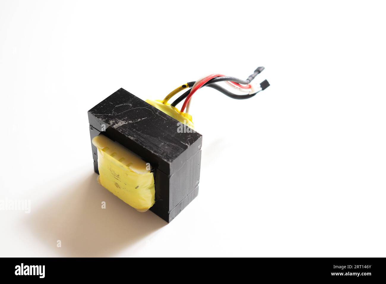 Electrical transformer on white background. Inverter UPS for power ...