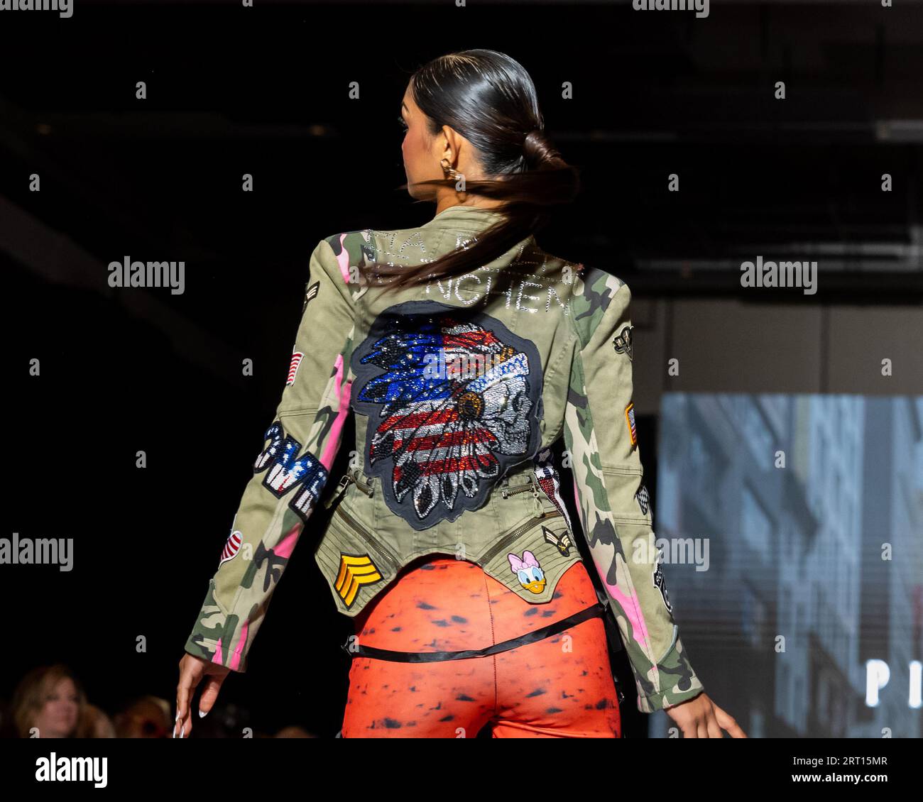 New York, USA. 09th Sep, 2023. A model walks the runway at the Pia ...