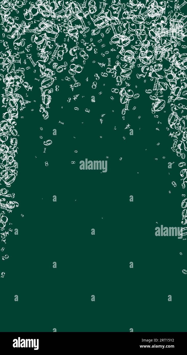 Falling numbers. Math study concept with flying digits. Back to school ...