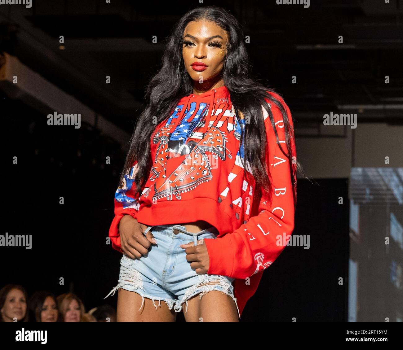 New York, USA. 09th Sep, 2023. A model walks the runway at the Pia ...