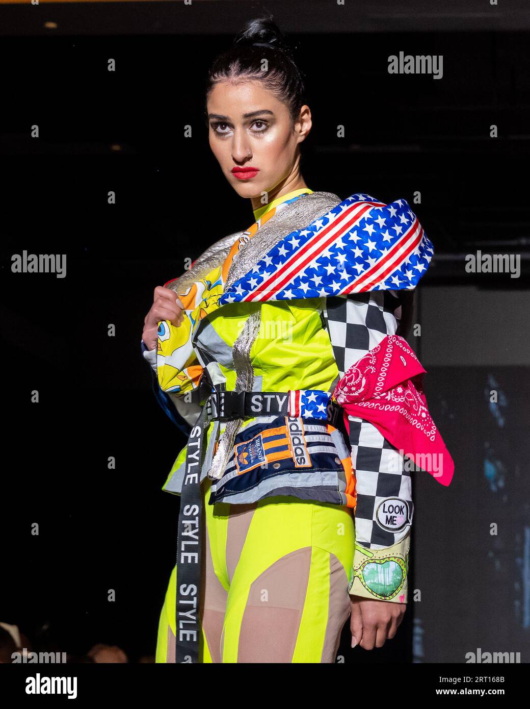New York, USA. 09th Sep, 2023. A model walks the runway at the Pia ...