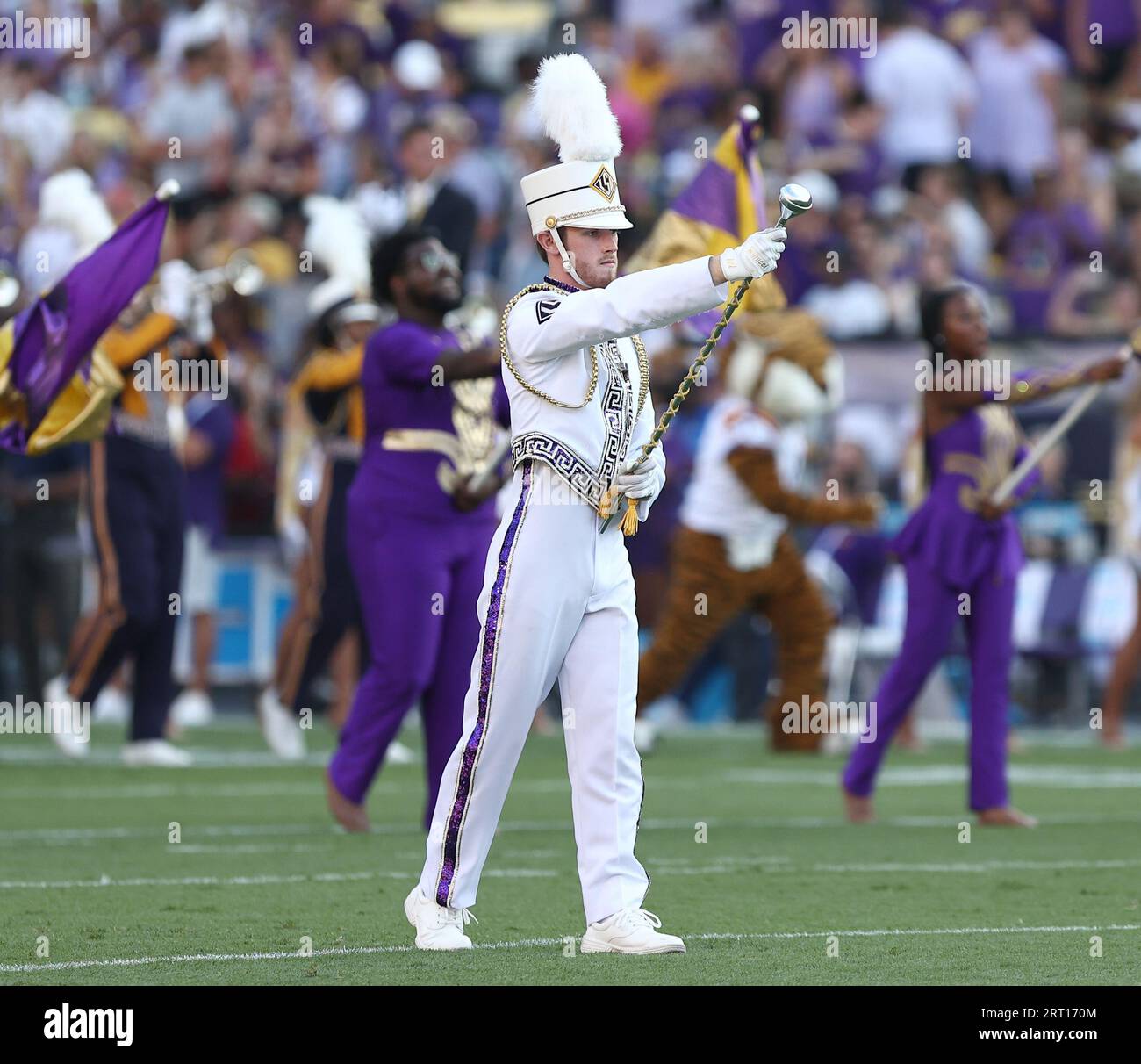 Baton Rouge, USA. 09th Sep, 2023. The LSU Tigers Marching Band march ...