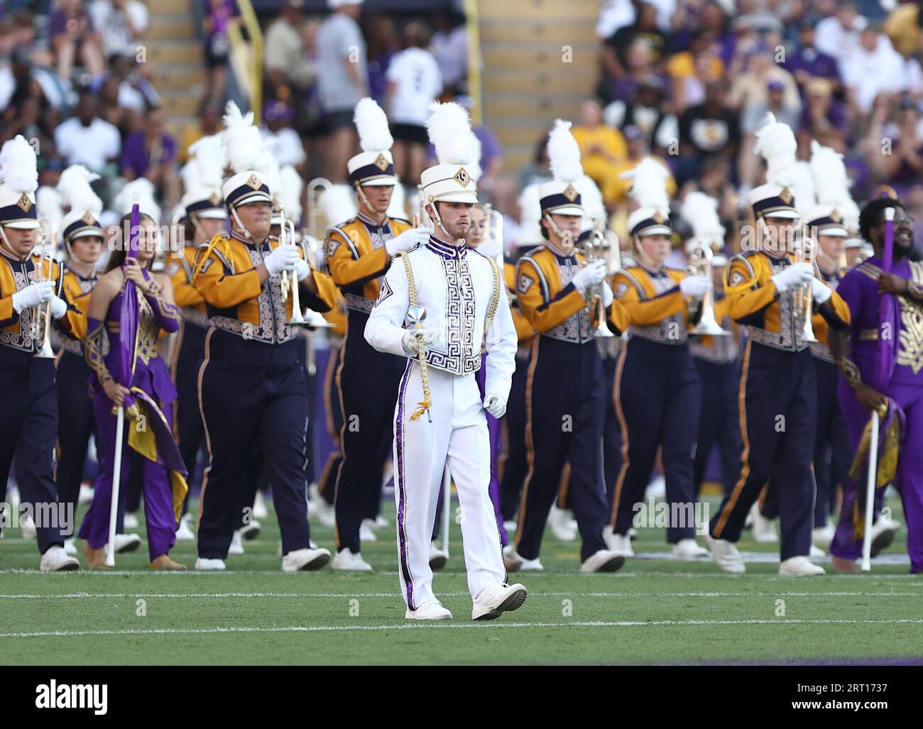 Baton Rouge, USA. 09th Sep, 2023. The LSU Tigers Marching Band march ...