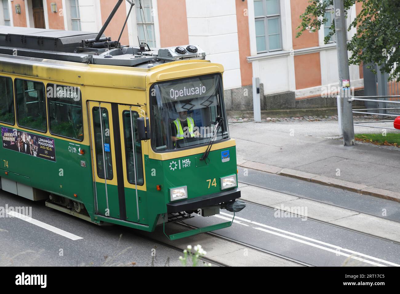 Helsinki, Finland - September 5, 2023: Tram in use for driving practice ...