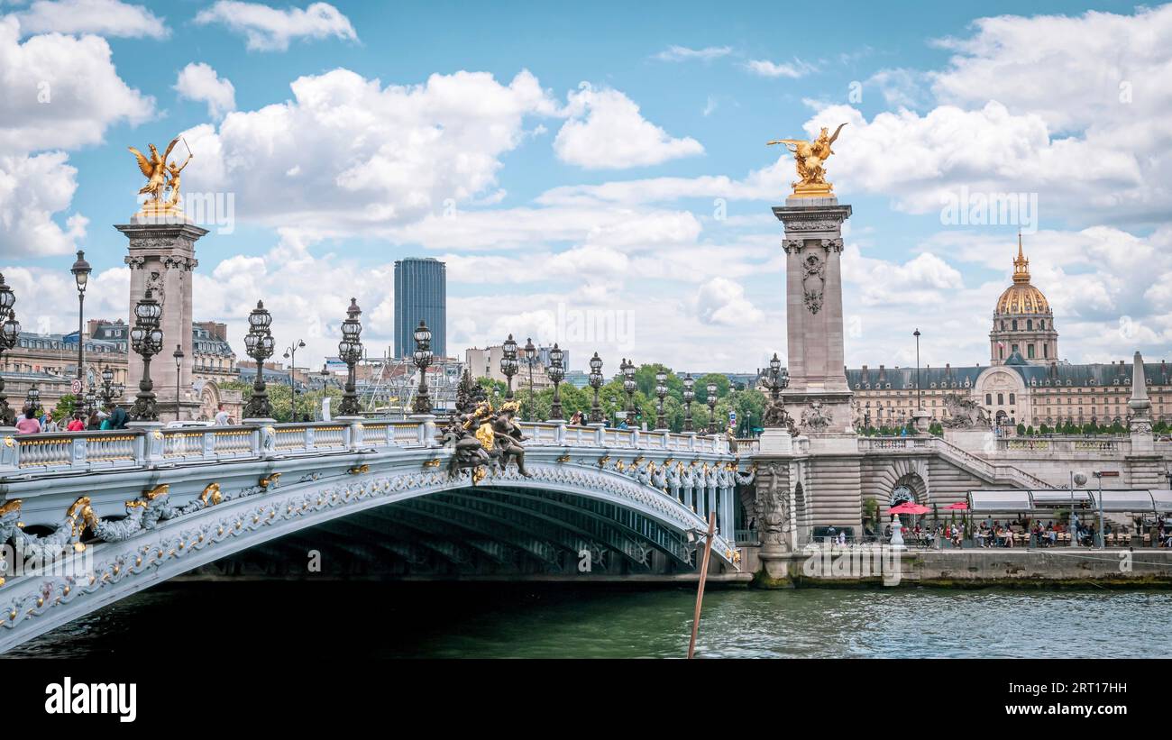 The iconic Alexandre III bridge in Paris, France Stock Photo - Alamy