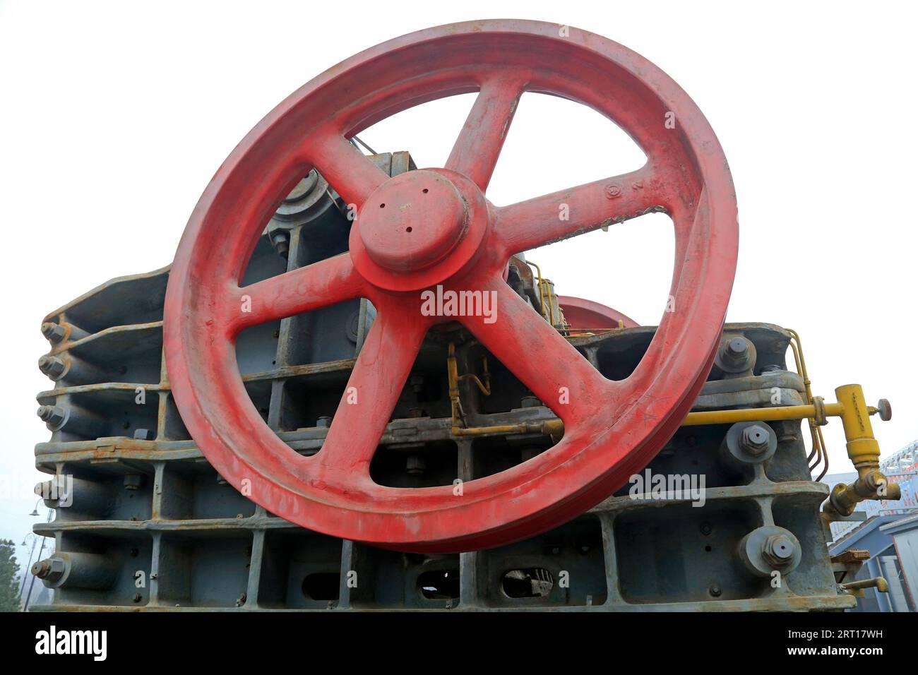 abandoned large mechanical equipment wheel, closeup of photo Stock ...