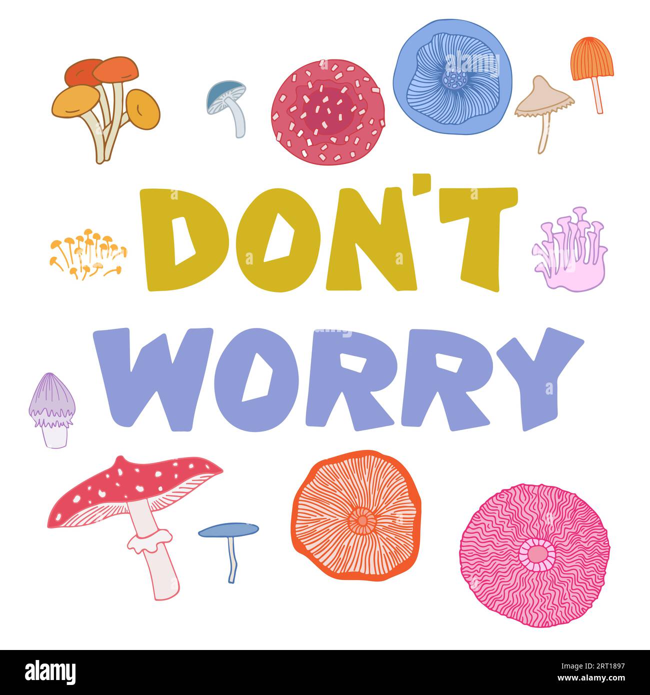 Positive vibes doodle Cut Out Stock Images & Pictures - Alamy