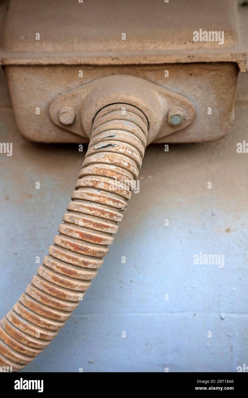 Aging pipeline equipment, closeup of photo Stock Photo - Alamy