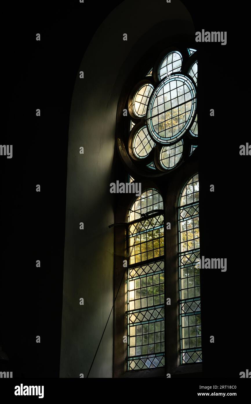 A south facing window, St. Botolph`s Church, Sibson, Leicestershire ...
