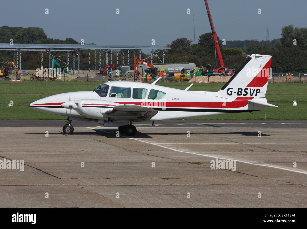 A Piper PA-23 Aztec at Brighton City Airport West Sussex Stock Photo ...