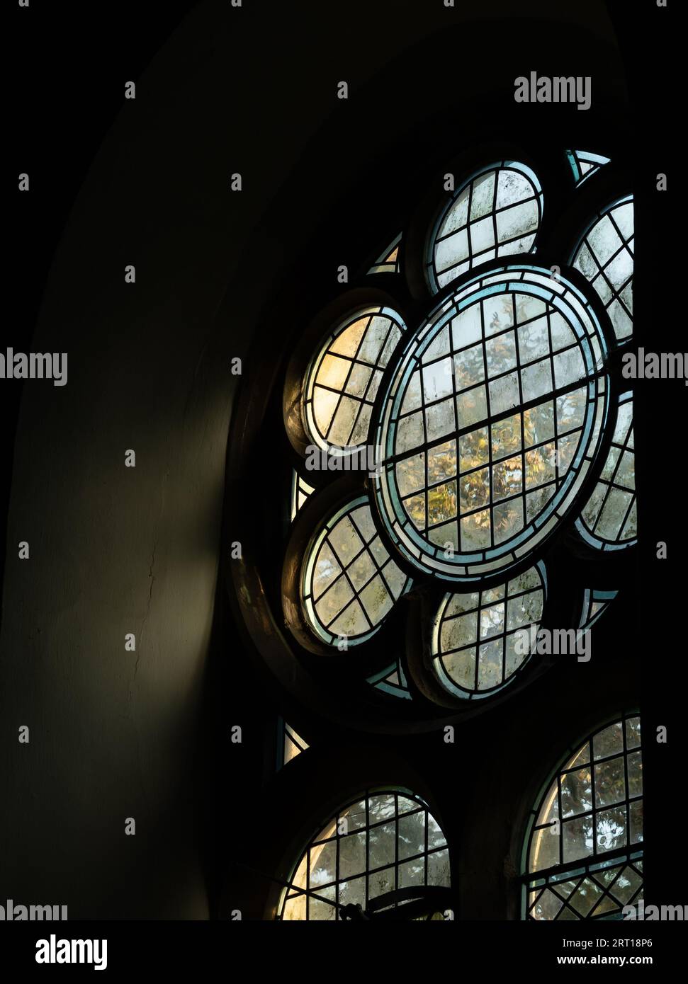 A south facing window, St. Botolph`s Church, Sibson, Leicestershire ...