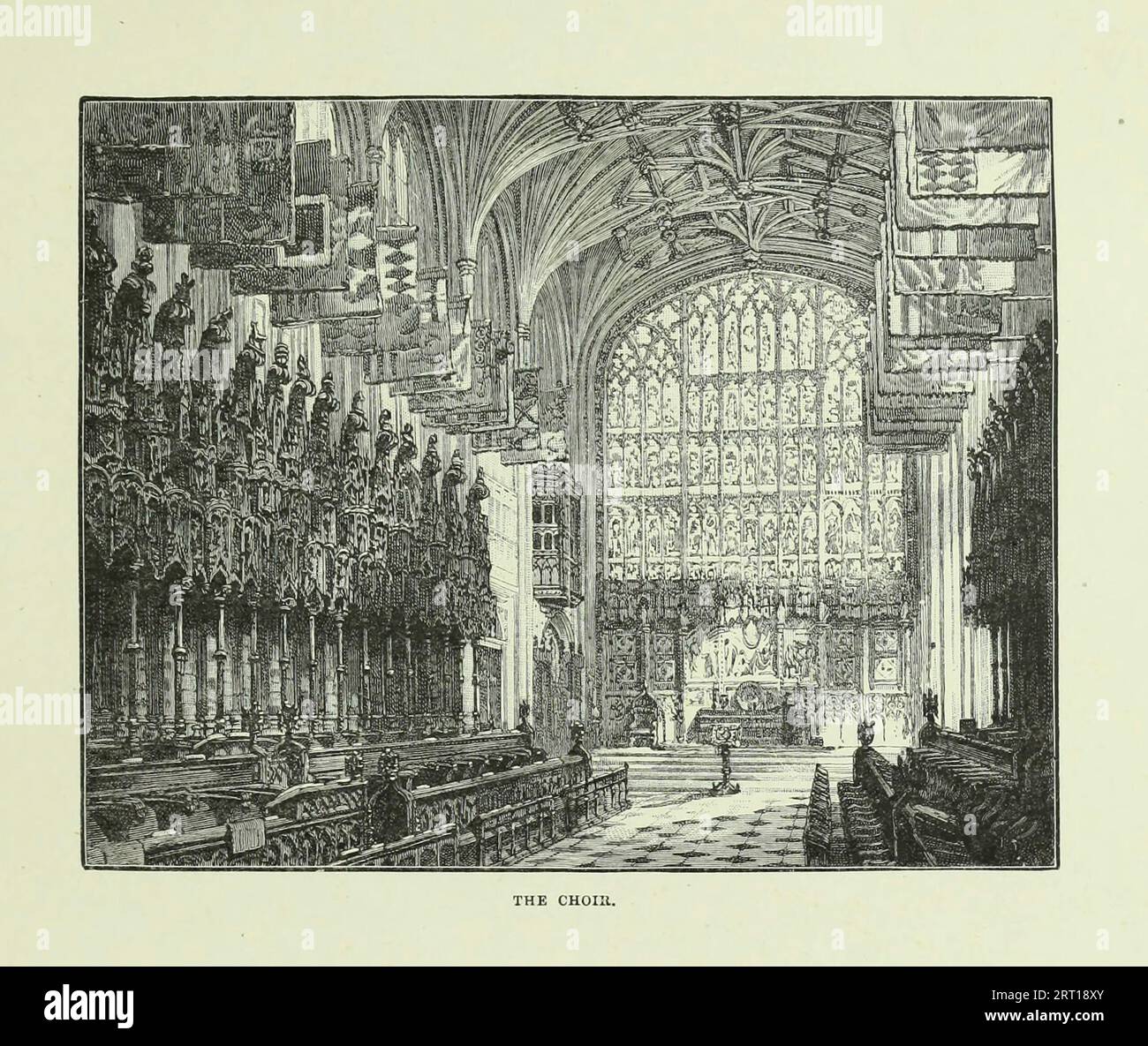 The Choir of ST. GEORGE'S CHAPEL, WINDSOR from the book ' Cathedrals ...