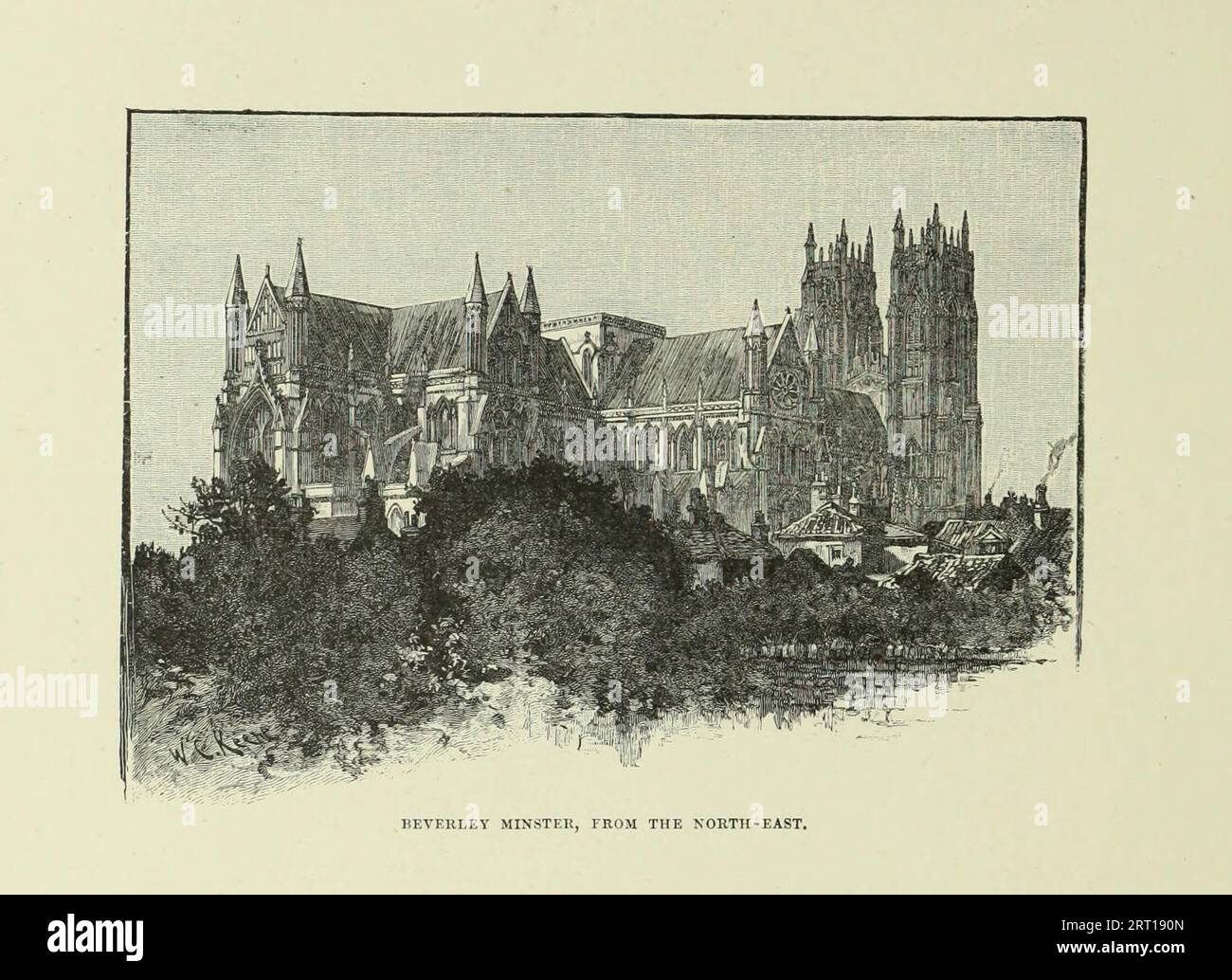 Beverley Minster from the North East from the book ' Cathedrals, abbeys ...