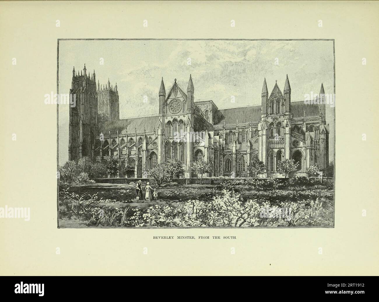 Beverley Minster from the South from the book ' Cathedrals, abbeys and ...