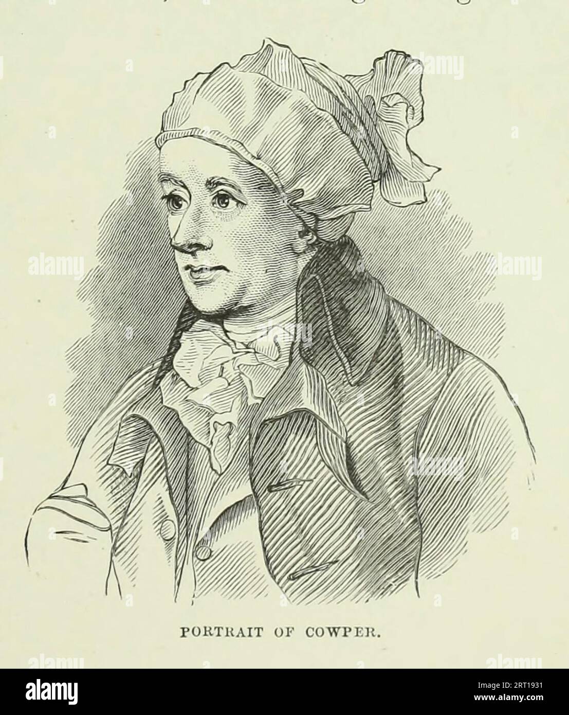 Portrait of Cowper from the book ' Cathedrals, abbeys and churches of ...