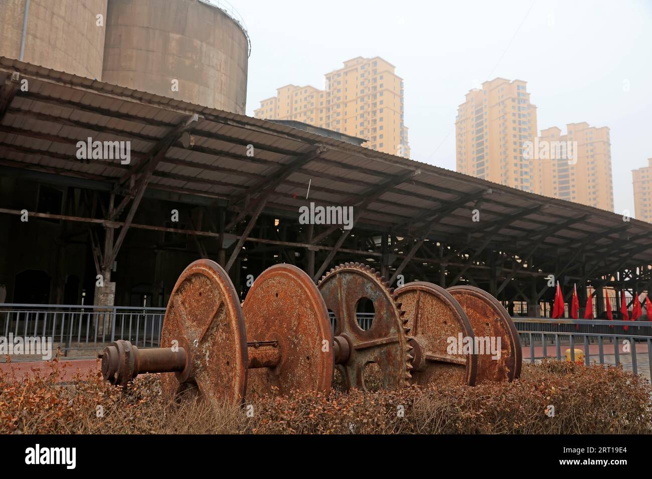 oxidation rust wheel gear, closeup of photo Stock Photo - Alamy