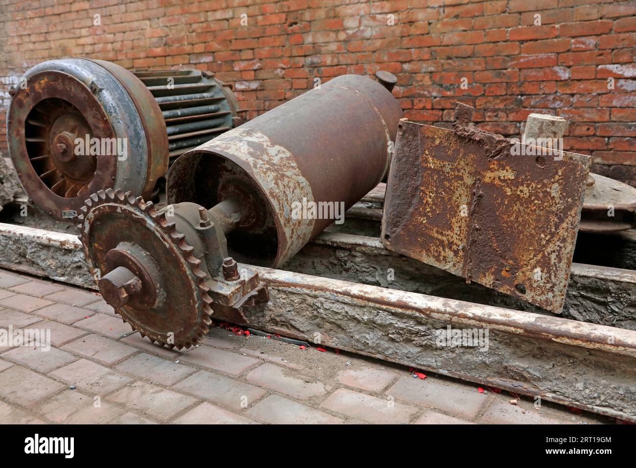 oxidation rust mechanical equipment, closeup of photo Stock Photo - Alamy