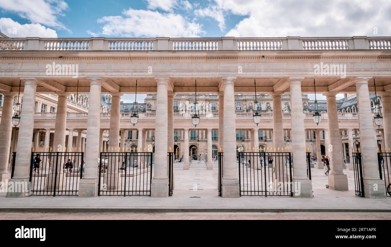 A stunning view of the exterior of the historic Palais Royal in Paris ...