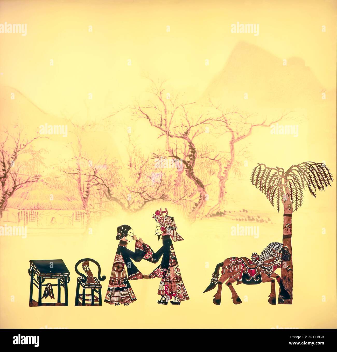 Chinese shadow puppets prop Stock Photo - Alamy